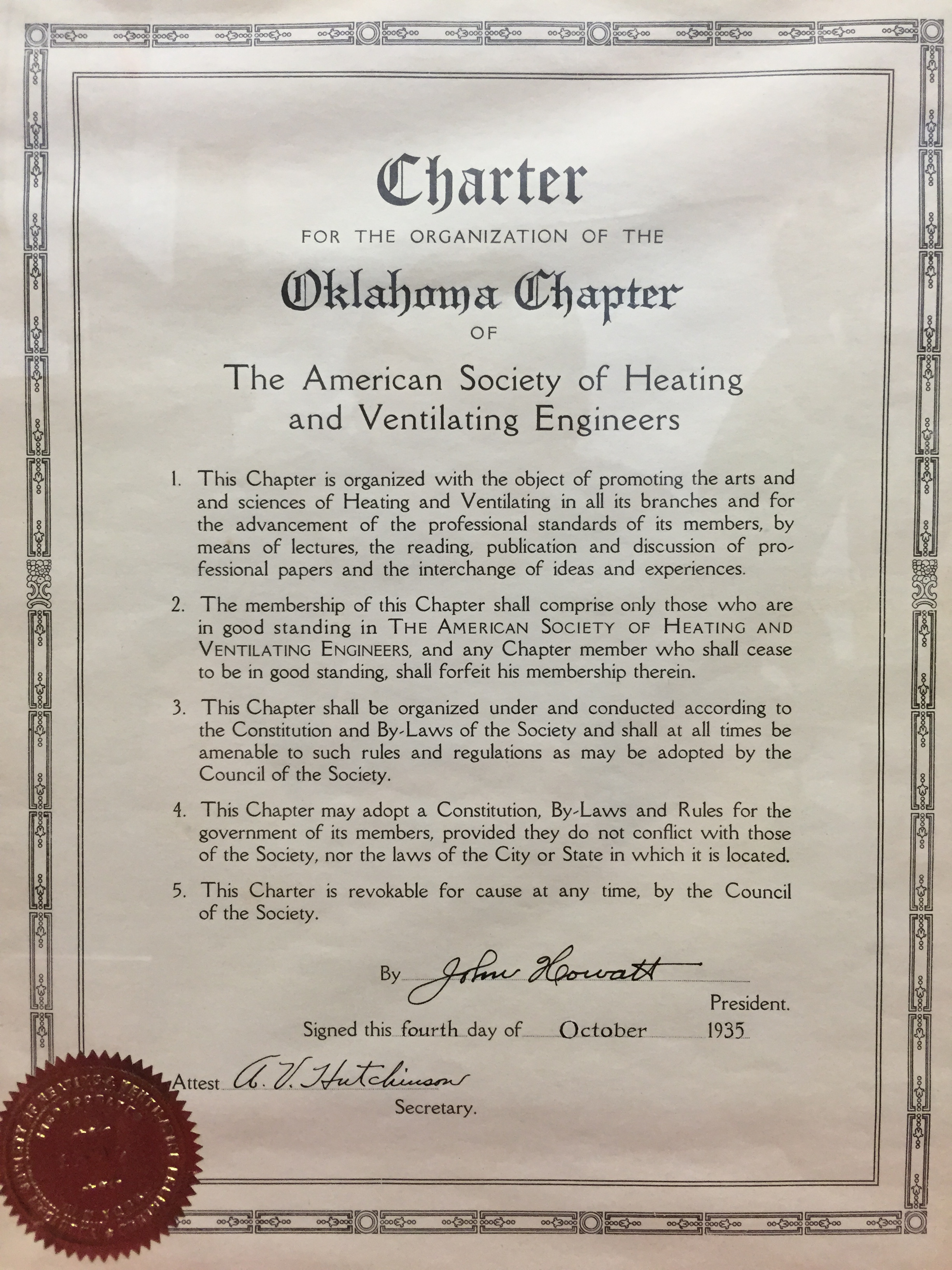 ASHRAE Central Oklahoma - History